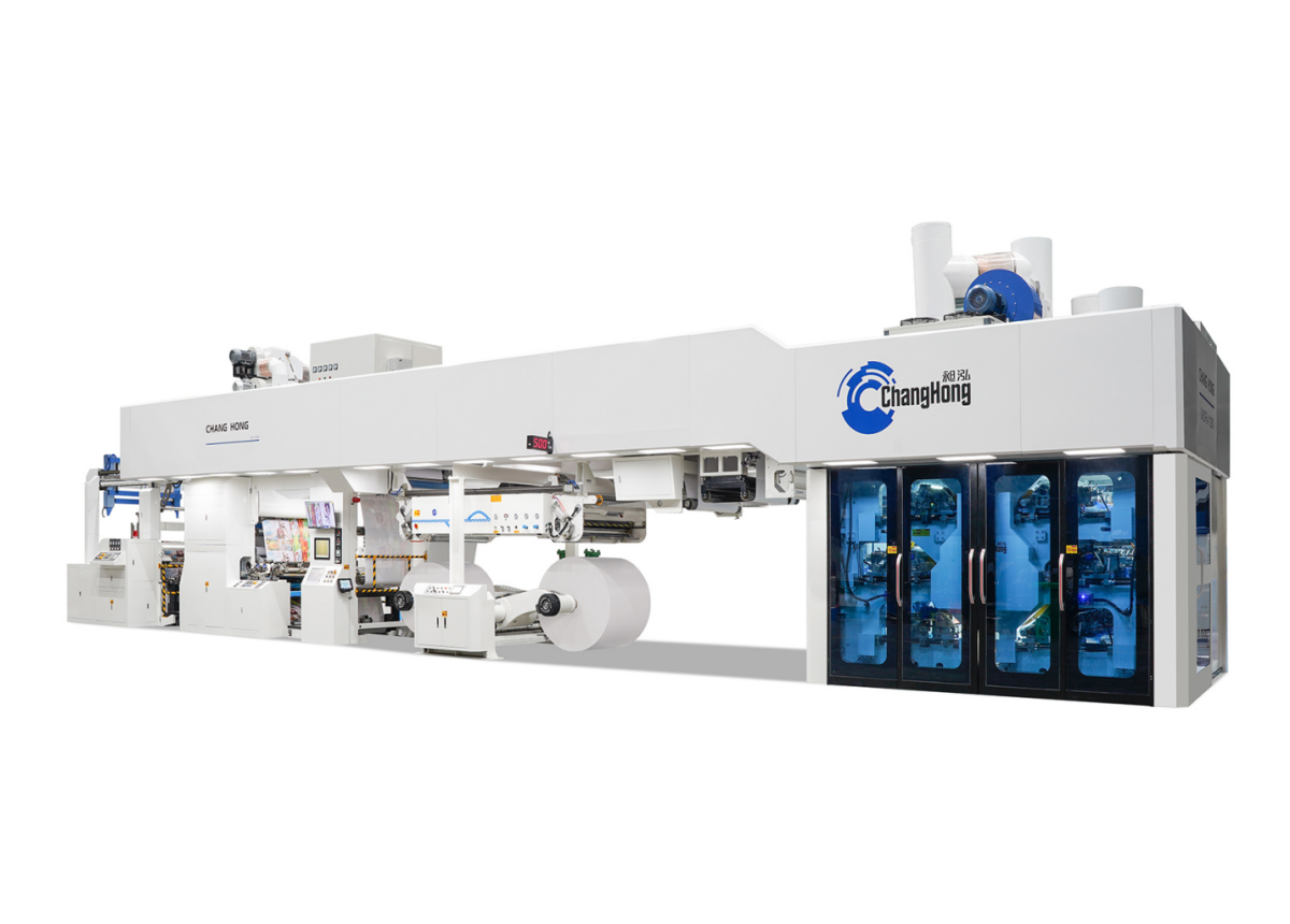 Full servo ci flexo press for nonwoven/paper cup/paper