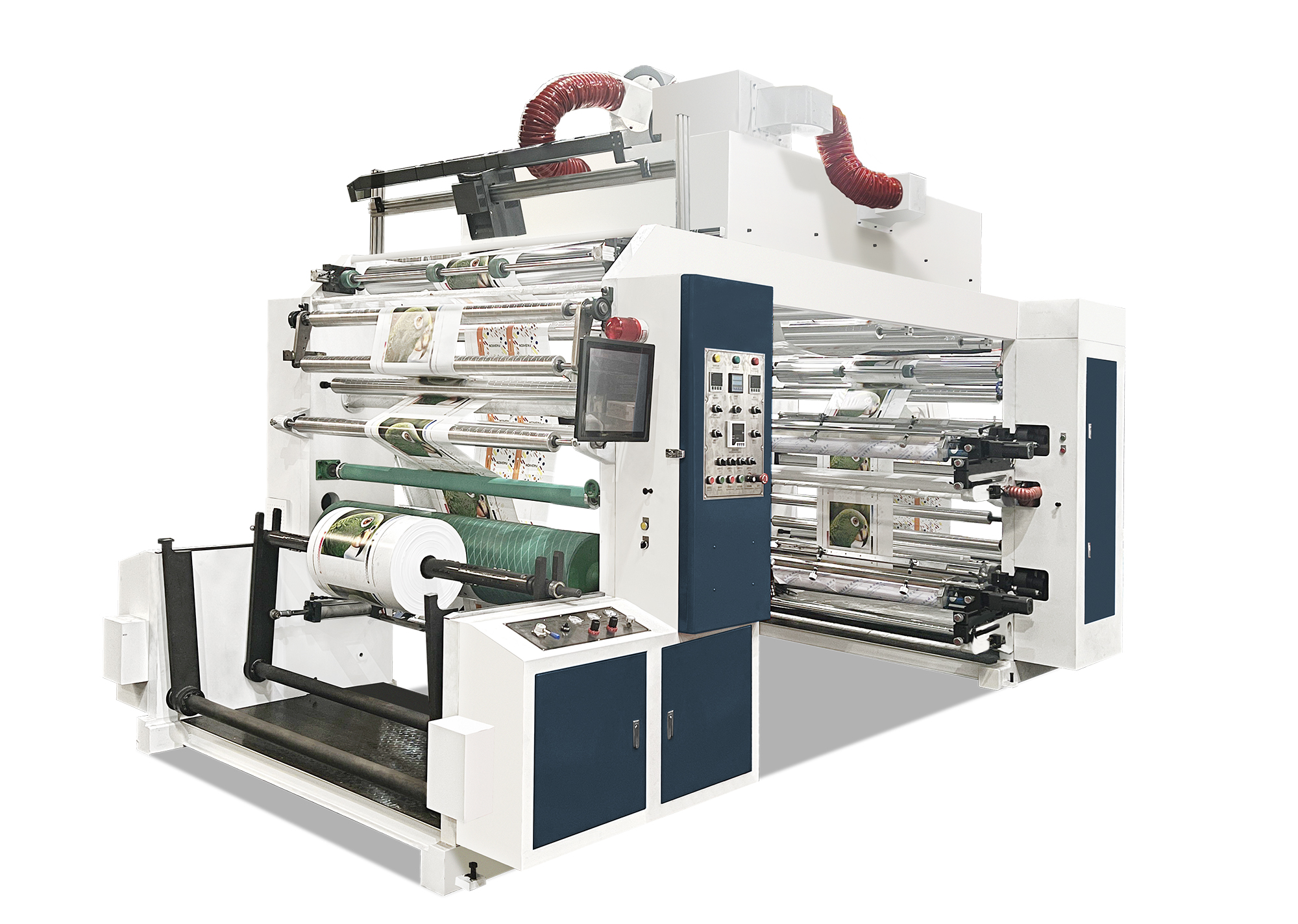 NON-WOVEN STACKED FLEXOGRAPHIC PRESSES