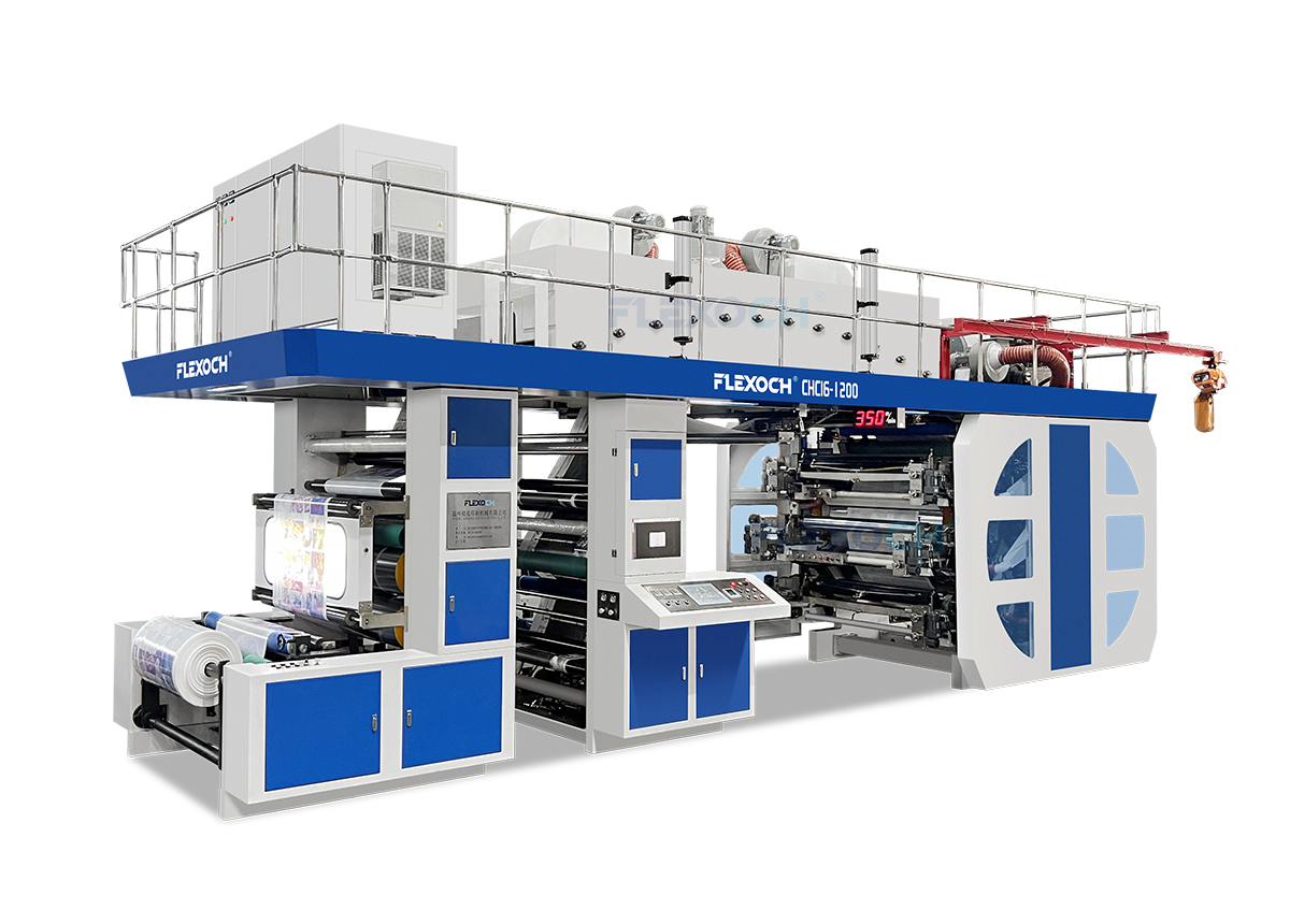 Sleeve Type central impression ci flexo Printing press 6 color for PP/PE/CPP/BOPP
