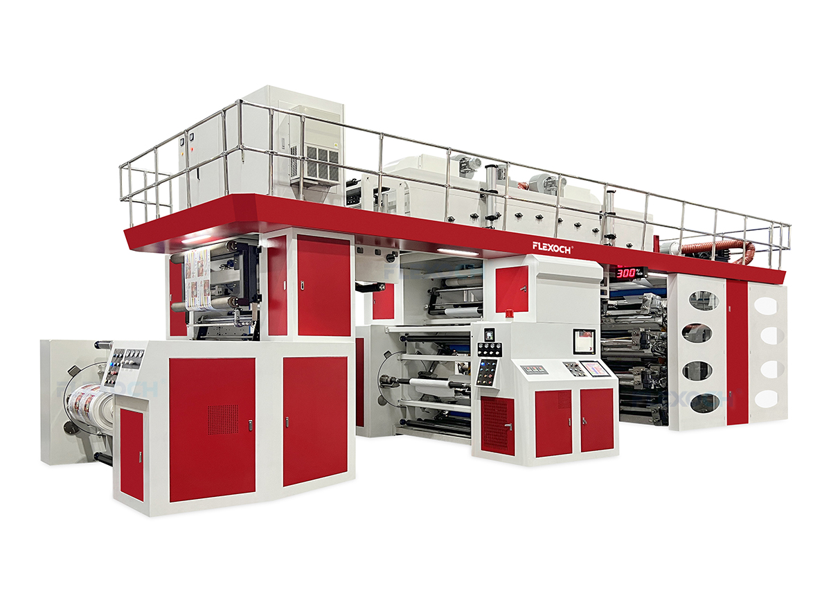 8 COLOR DOUBLE STATION NON-STOP UNWINDER/REWINDER CI FLEXOGRAPHIC PRINTER/FLEXO PRINTING MACHINE