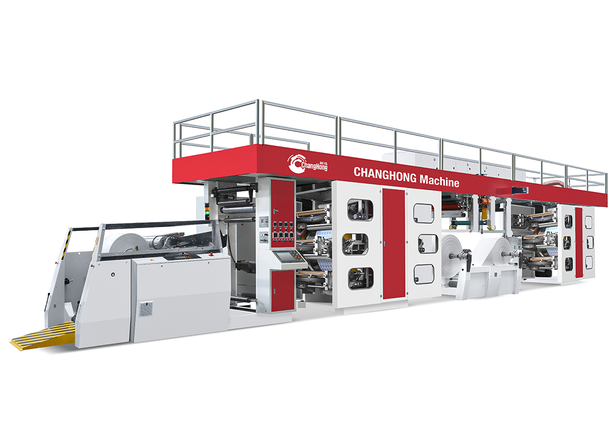 6 6 Color CI Flexo machine For PP Woven Bag